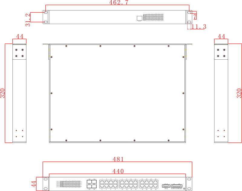 CM6000-4GF24T二层机架式网管型交换机 - 二层机架式网管型交换机 - 源拓光电官方网站